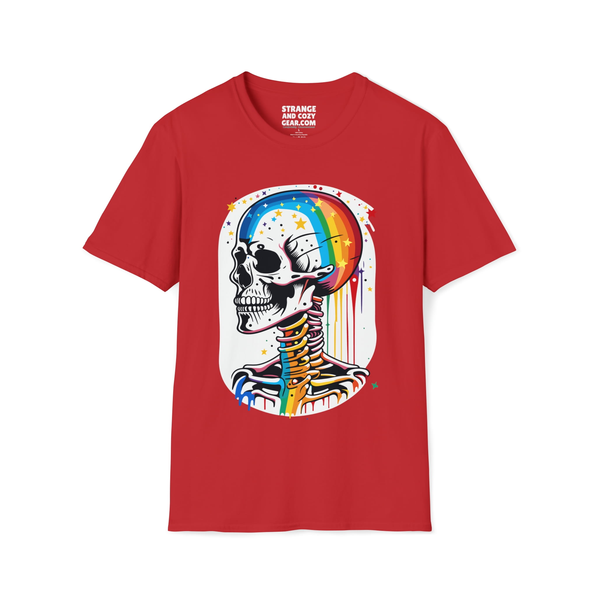 Radiant Cosmic Rainbow Skeleton Graphic Tee by Strange and Cozy Gear ...