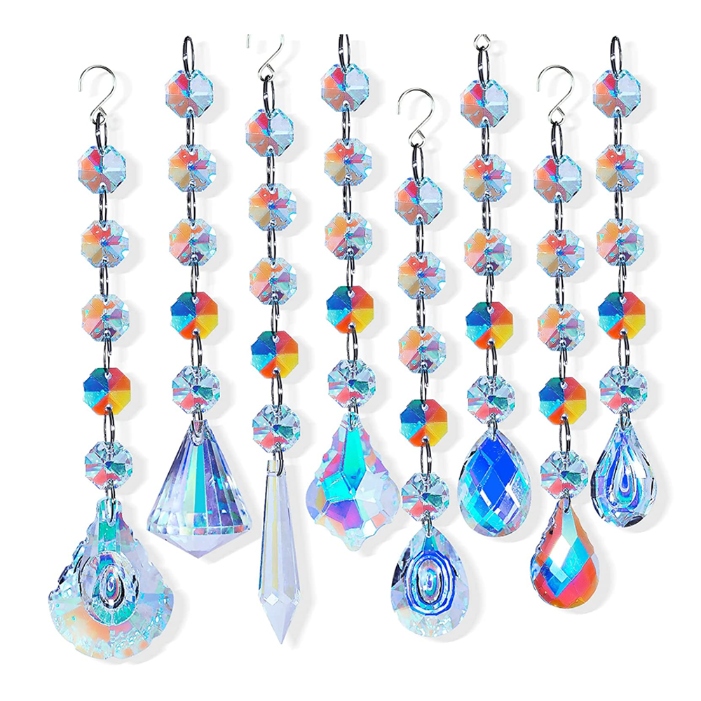 Radiant Crystal Prisms, Colorful Crystals Light Reflection for Garden ...