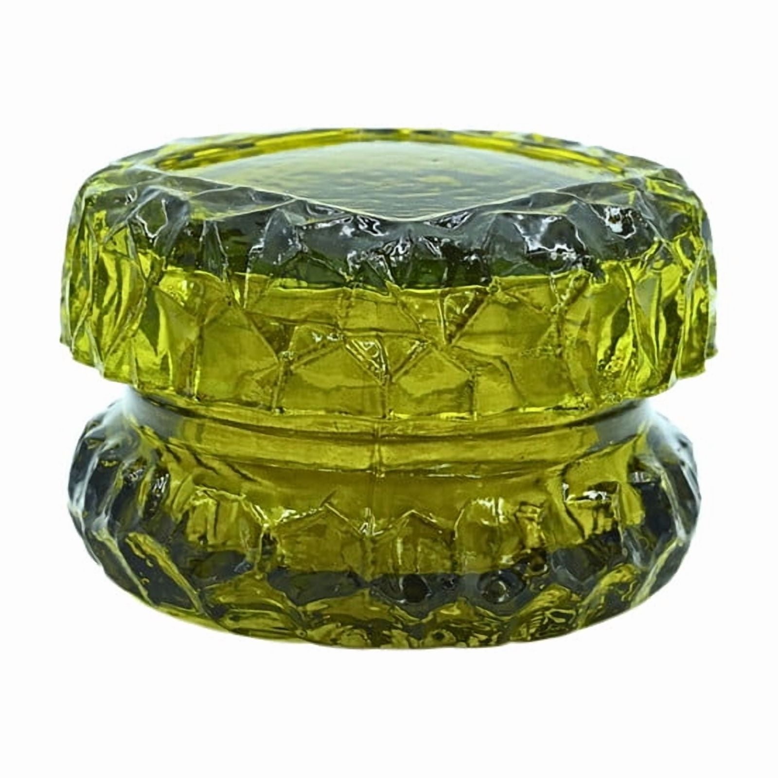Radiant Diamond-Cut Glass Candle Jar – Elegant Design for Any Decor ...