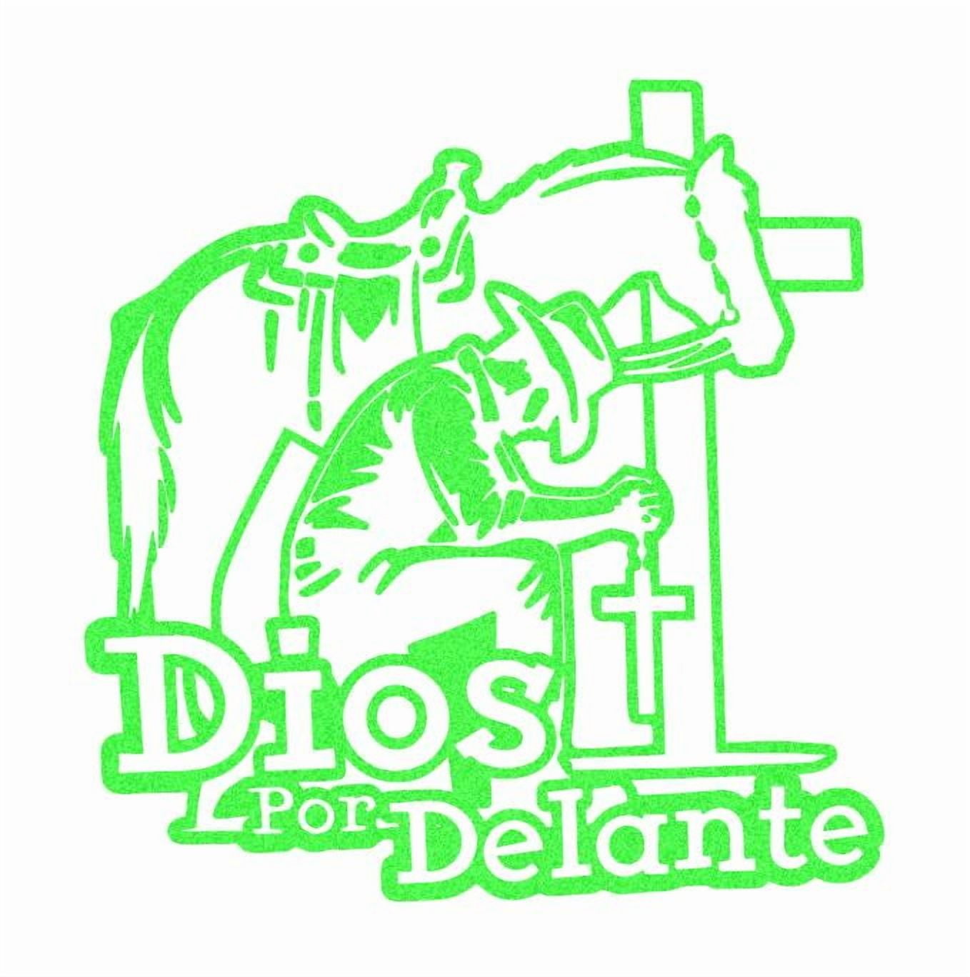 Radiant Dios Por Delante Vaquero Vinyl Decal Sticker UV & Waterproof Bumper Window Laptop ...