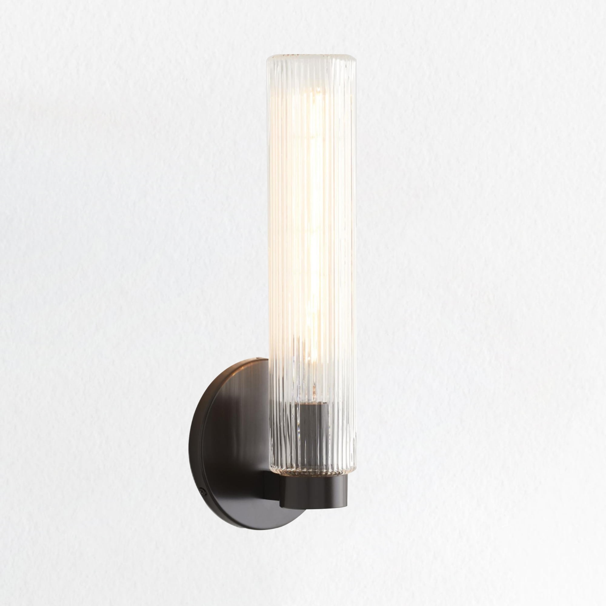 Radiant Fluted Glow Sconce,Fluted glass shade,Textural touch,Suitable ...