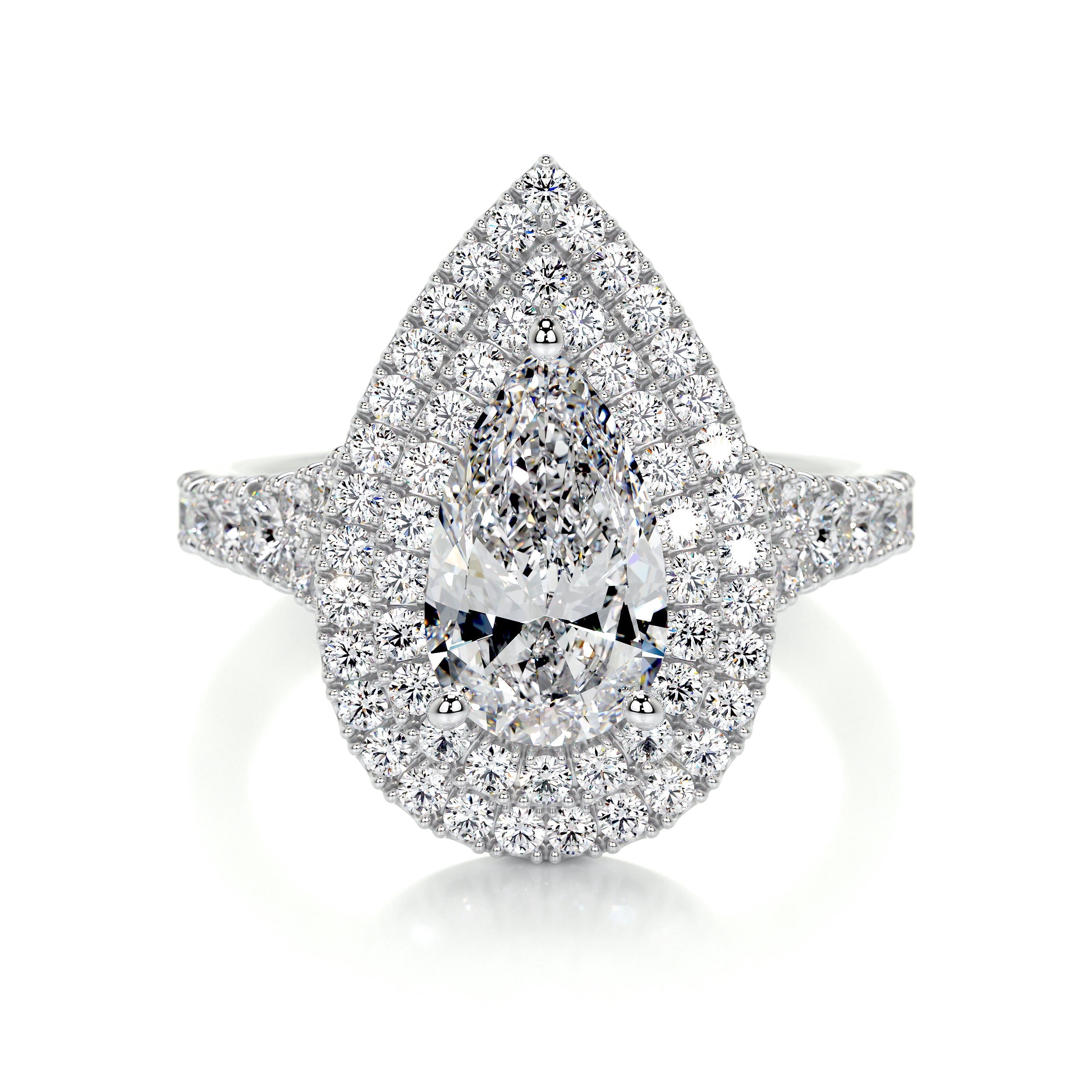 Radiant Jewel Silver 14K White Gold Over Ring - Wedding Ring - 2 Ct ...