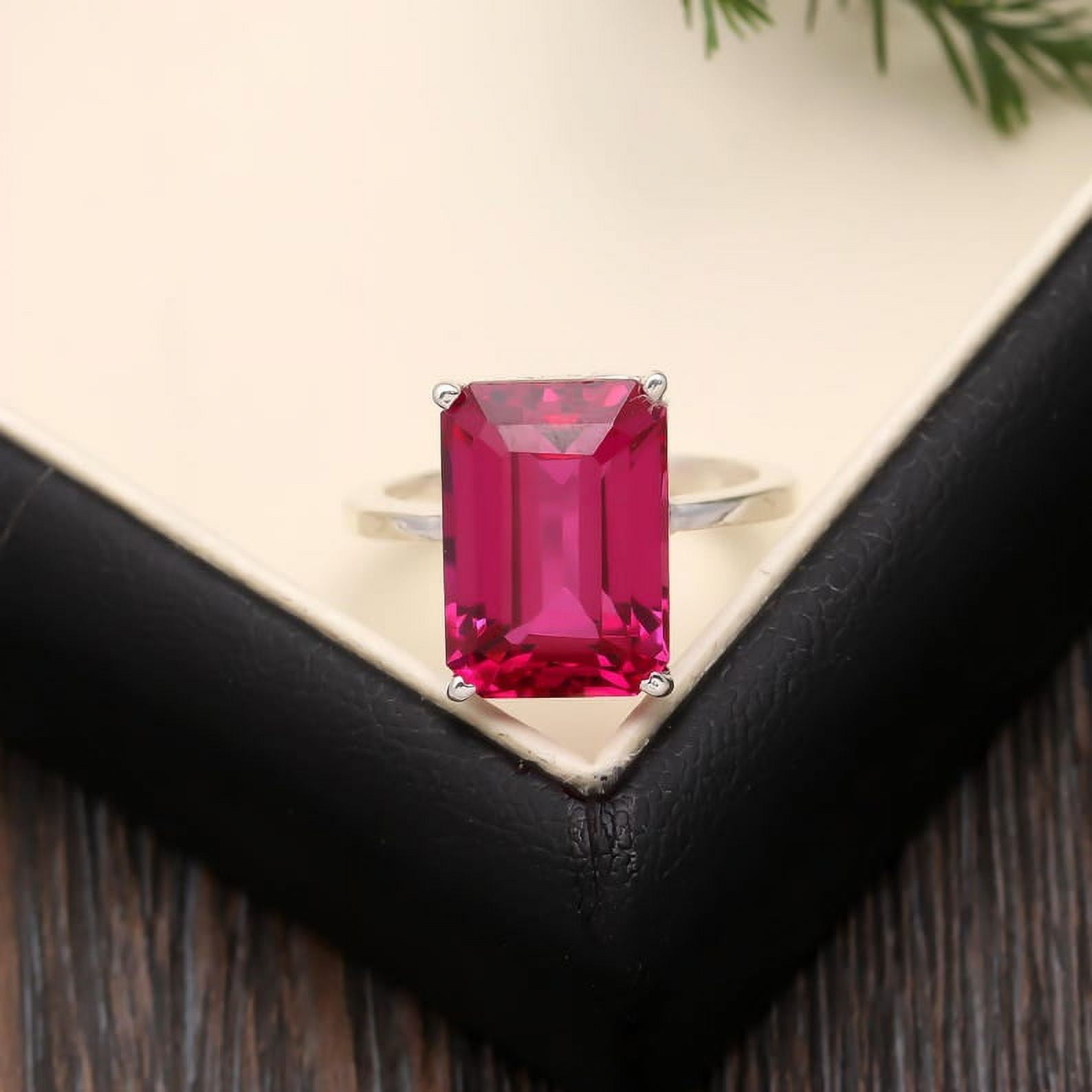 Radiant Pink Sapphire Ring Ceylon Pink Sapphire Ring September Birthstone Ring, Statement Ring ...