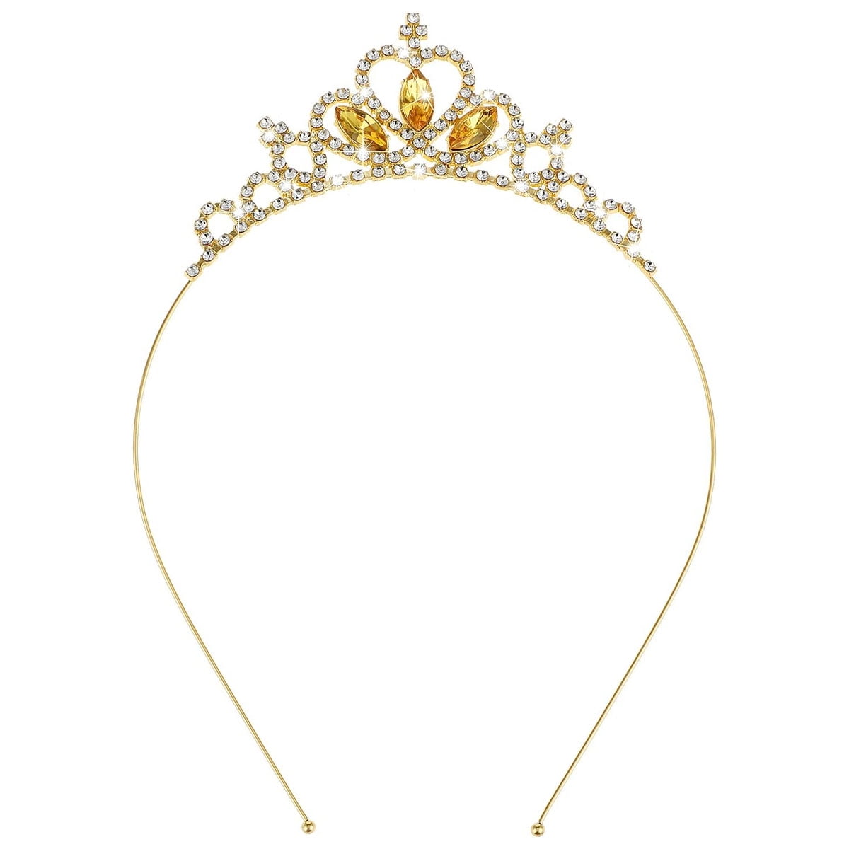 Radiant Princess Crown, Gold Tiaras and Crowns, Elegant Rhinestone ...