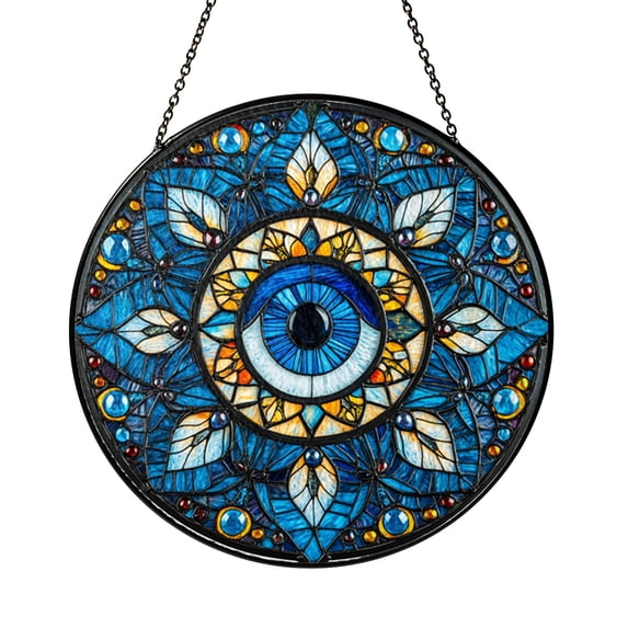 Radiant Reflections Stained Glass Art Panel with Light Catching Color ...