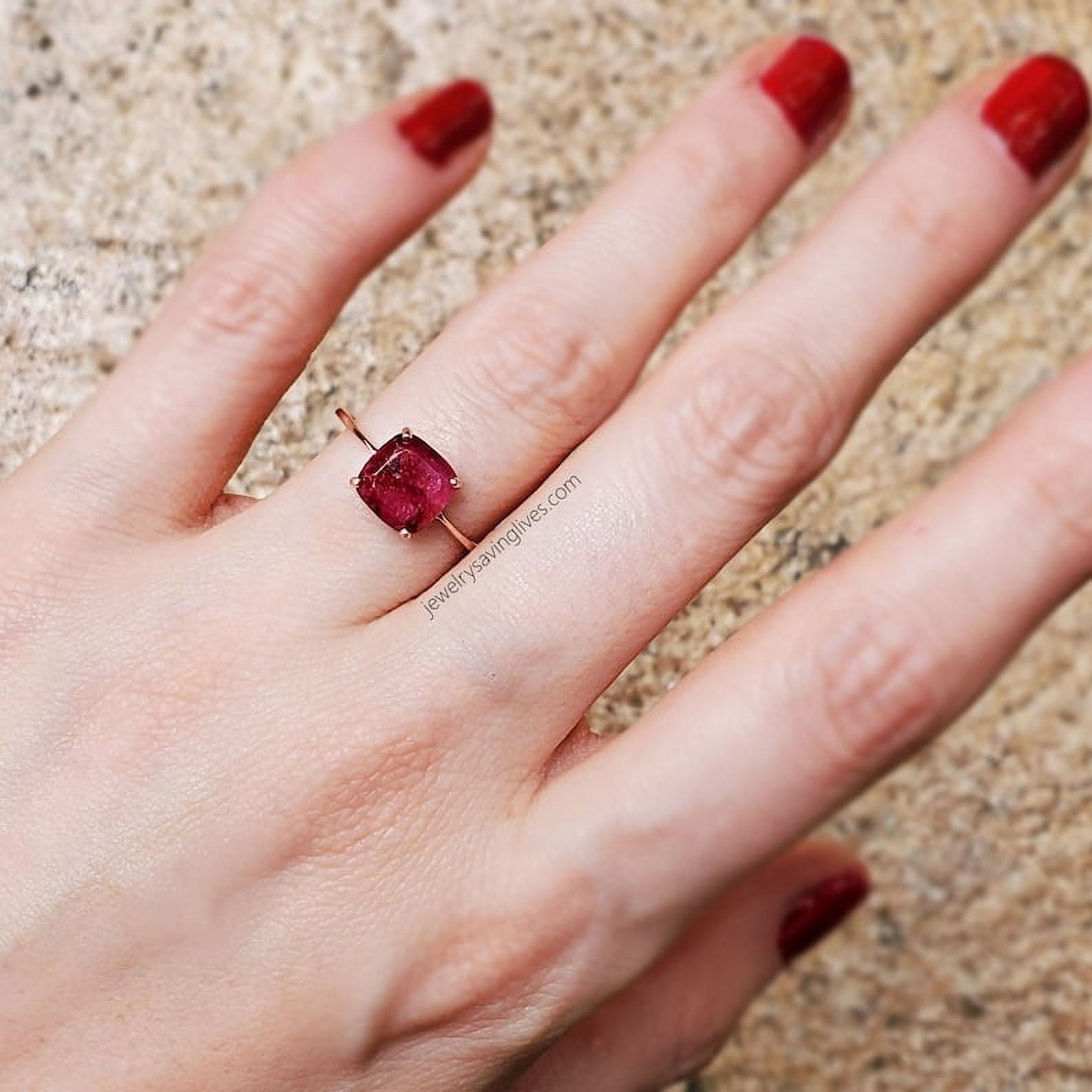 Radiant Ruby Ring in Gold, raw ruby ring in gold, natural ruby ring ...