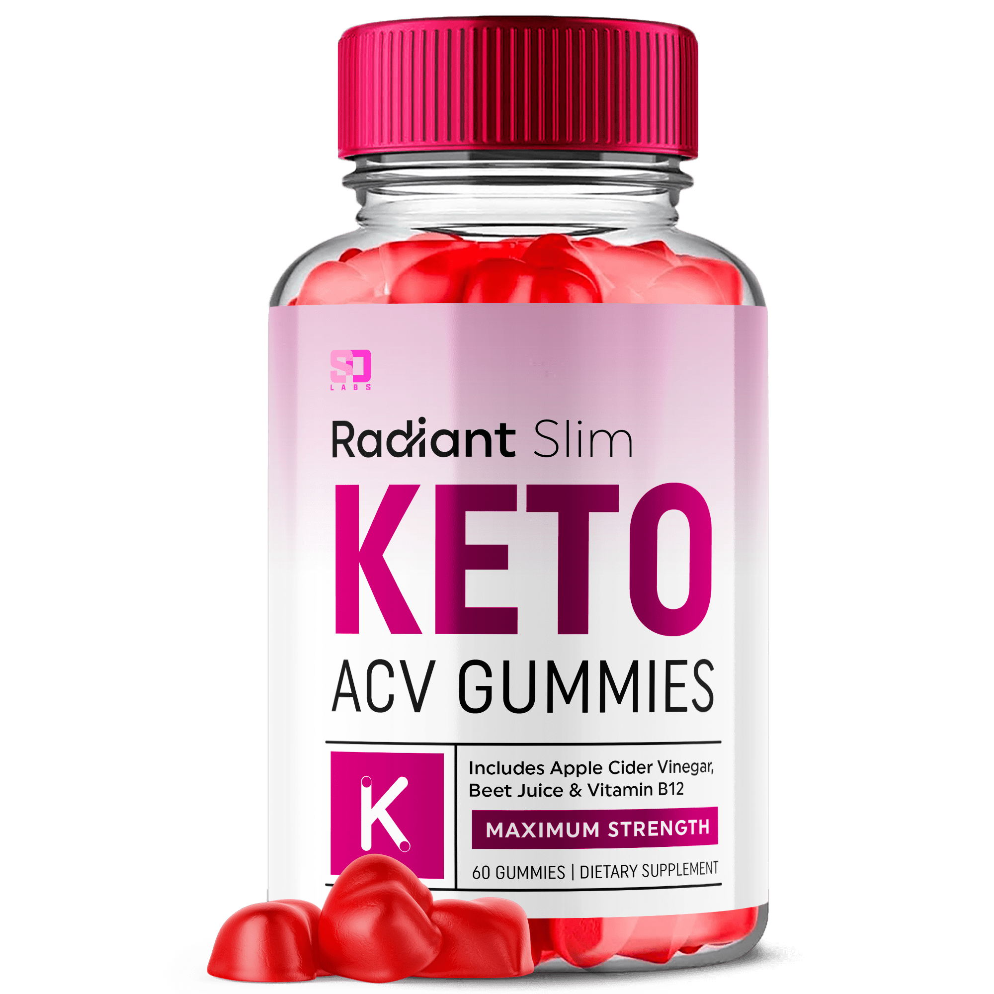 Radiant Slim Keto ACV Gummies Maxumim Strength Vitamin Supplement 60 ...