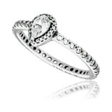 Radiant Teardrop Ring, Vintange-Cut & Clear CZ 196254CZ-58 EU 8.5 US ...