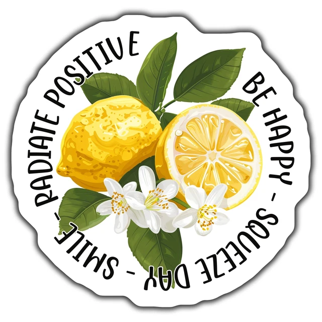 Radiate Positive Sticker, Be Happy Sticker, Squeeze The Day Sticker ...