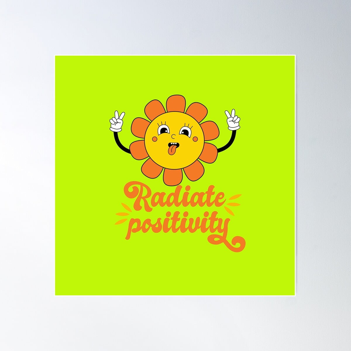 Radiate Positivity Cute Daisy Sunshine With Positive Quote And ...