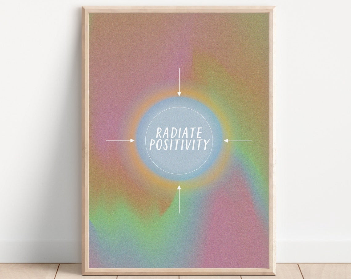 Radiate Positivity Gradient Print - Aura Energy Gradient, Alignment ...