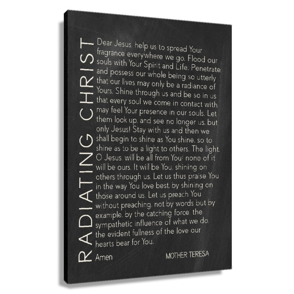 Radiating Christ Mother Teresa Prayer Wall Art Bible Verse Poster ...