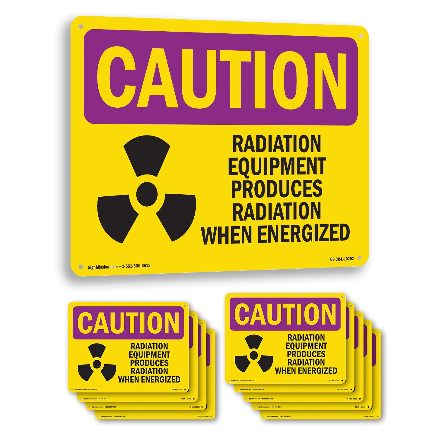 Radiation Equipment Produces With Symbol OSHA Caution Radiation ...