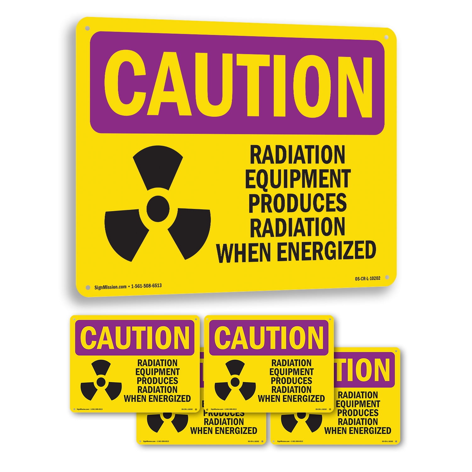 Radiation Equipment Produces With Symbol OSHA Caution Radiation ...