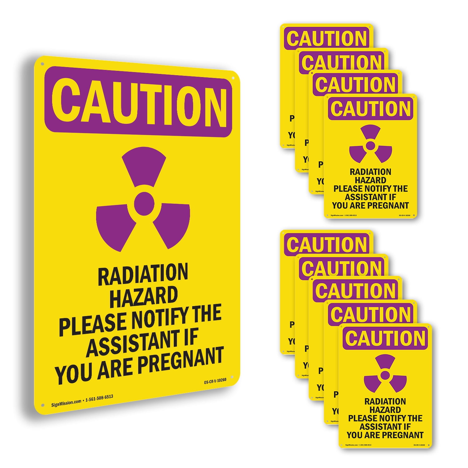 Radiation Hazard Please With Symbol OSHA Caution Radiation Rigid ...