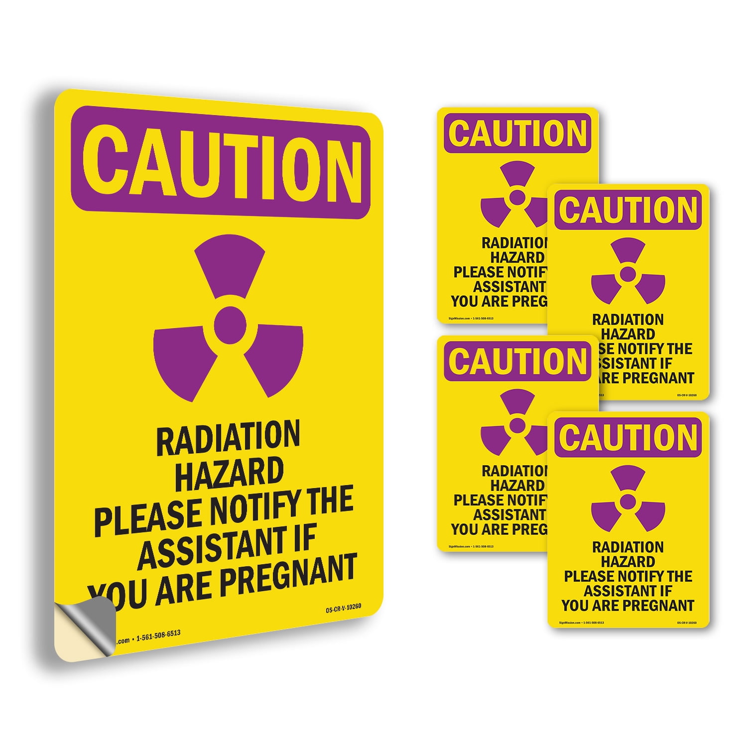 Radiation Hazard Please With Symbol OSHA Caution Radiation Vinyl Decal ...