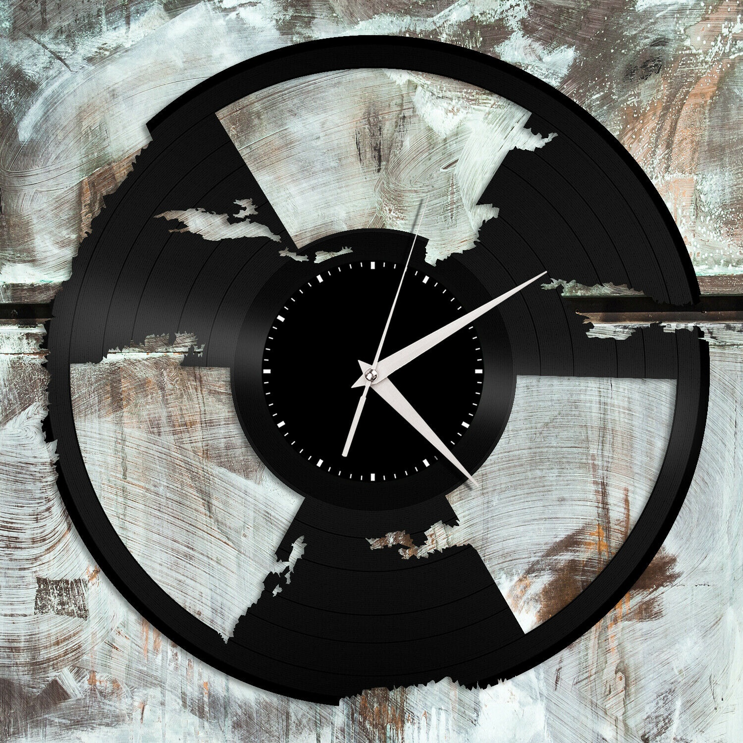 Radiation Sign Vinyl Wall Clock Unique Design Gift for Friends Home ...