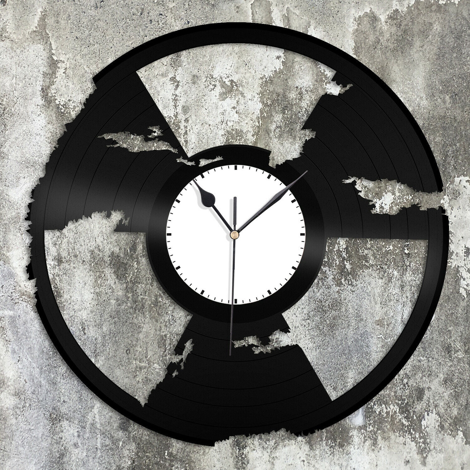 Radiation Sign Vinyl Wall Clock Unique Gift for Friends Home Room ...
