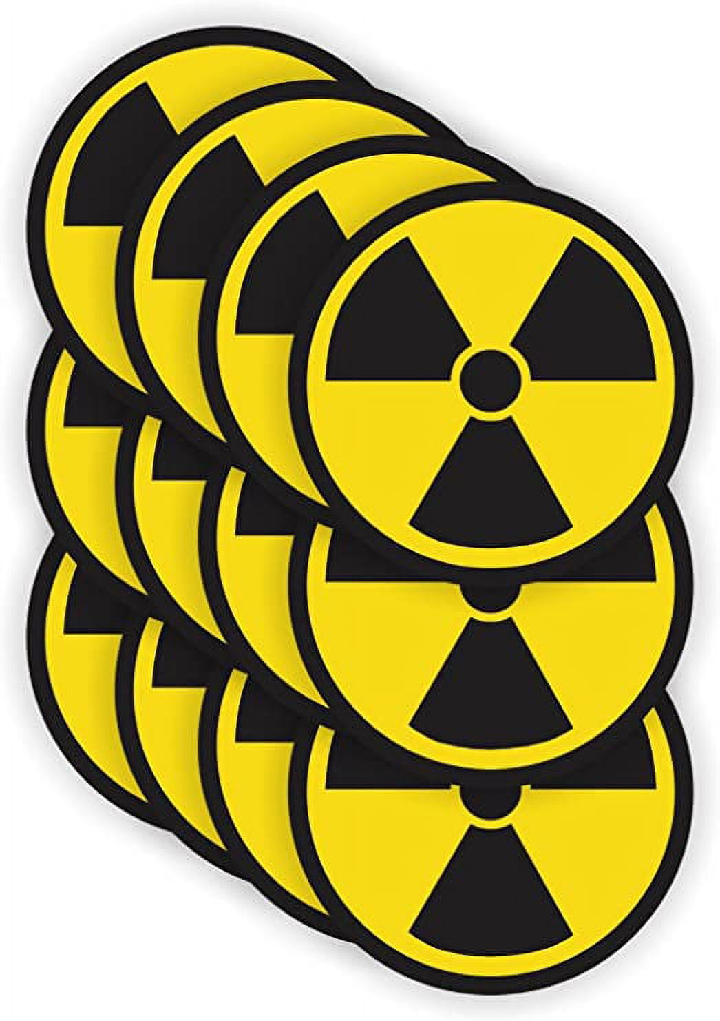 Radiation Symbol Hard Hat Sticker / Helmet Decal Label Lunch Tool Box ...