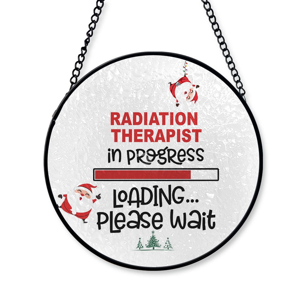 Radiation Therapist in Progress Stained Glass Window Hanging 2025 ...
