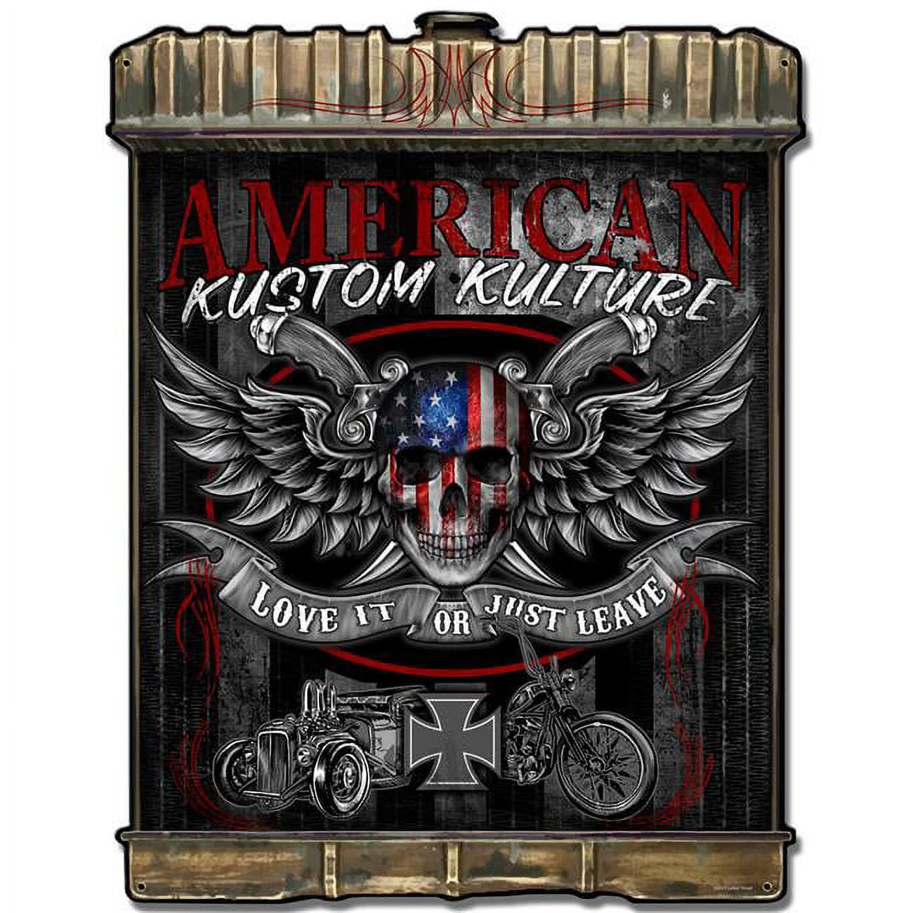 Radiator American Kustom Satin Plasma Metal Sign - 24 x 32 in ...