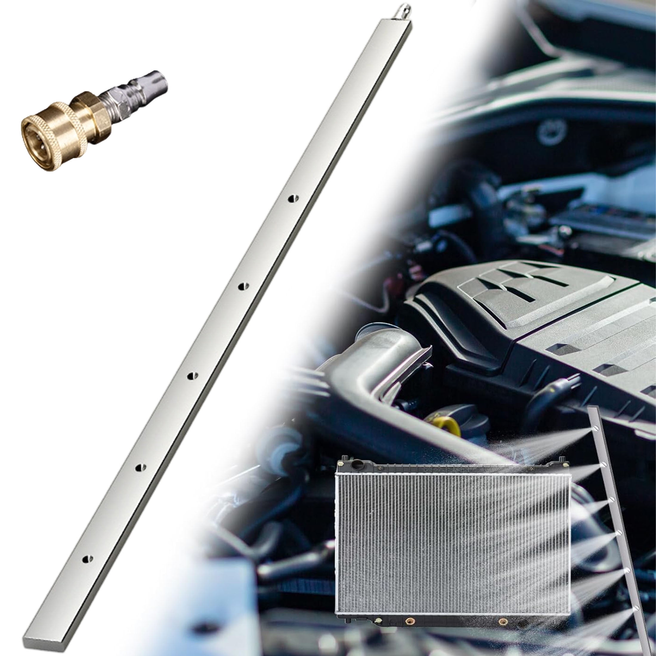 Radiator Cleaning Wand,31Inch 4500 PSI Pressure Washer Wand with Dual ...