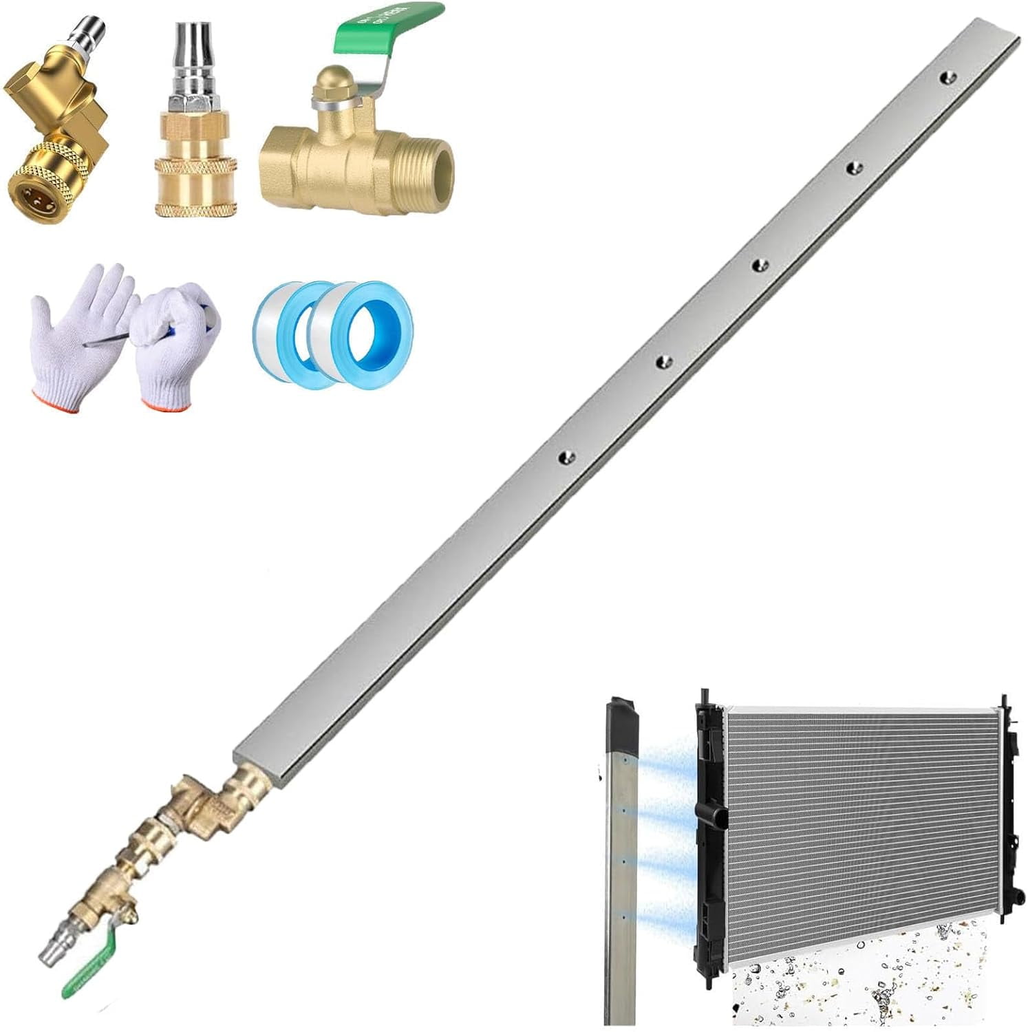 Radiator Cleaning Wand(Efficient and Time - Saving), 32'' Pressure ...