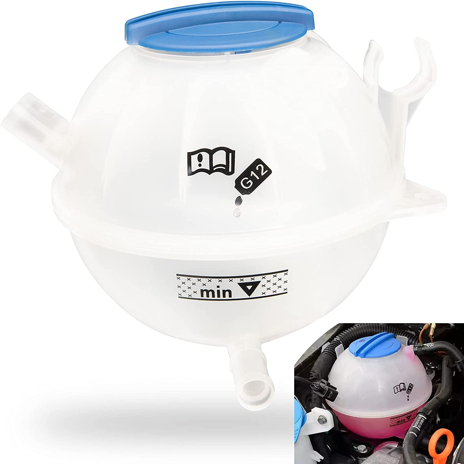 Radiator Coolant Overflow Reservoir Expansion Recovery Tank for VW ...