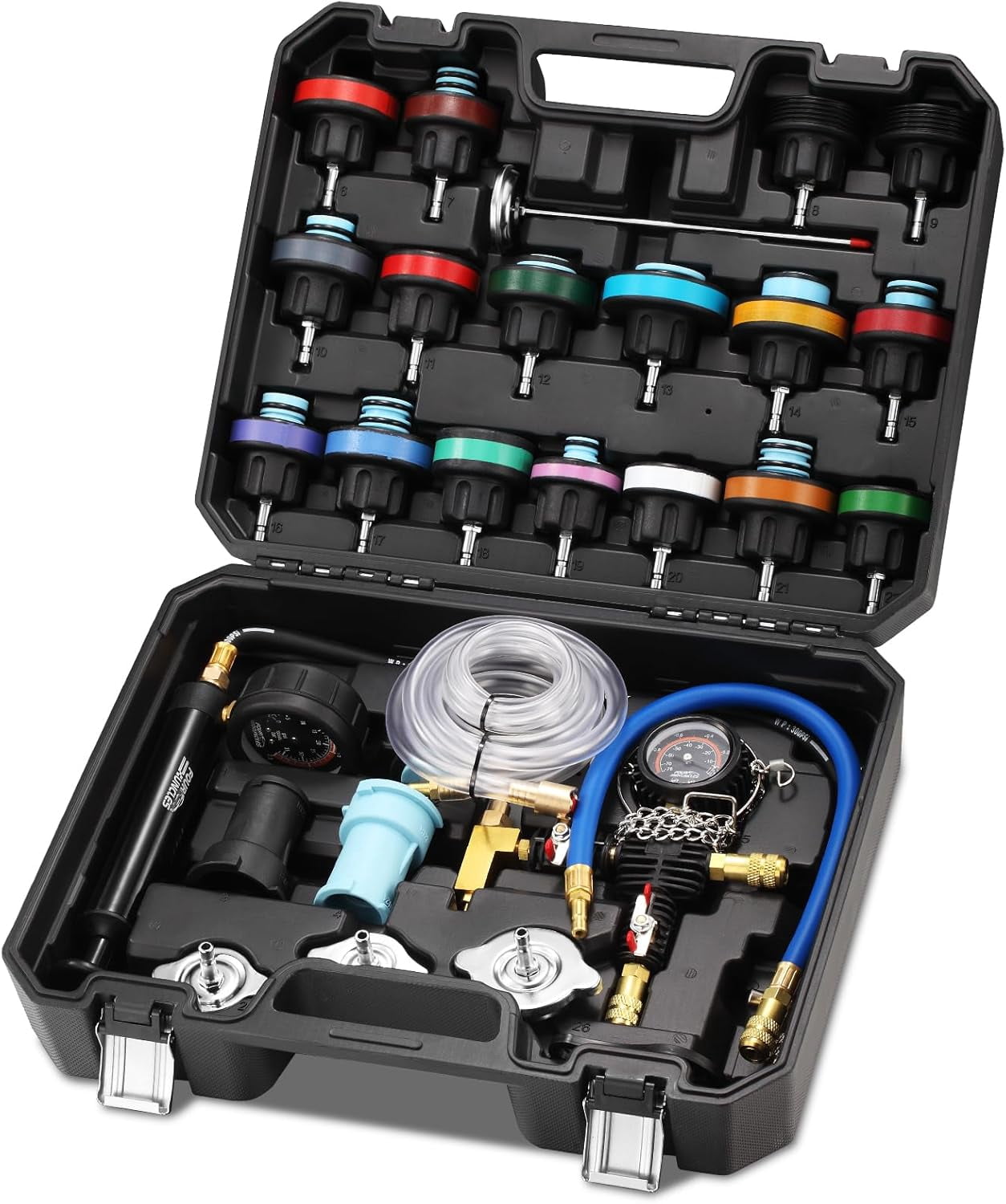 **radiator & coolant pressure tester and vacuum refill kit - 28-piece ...