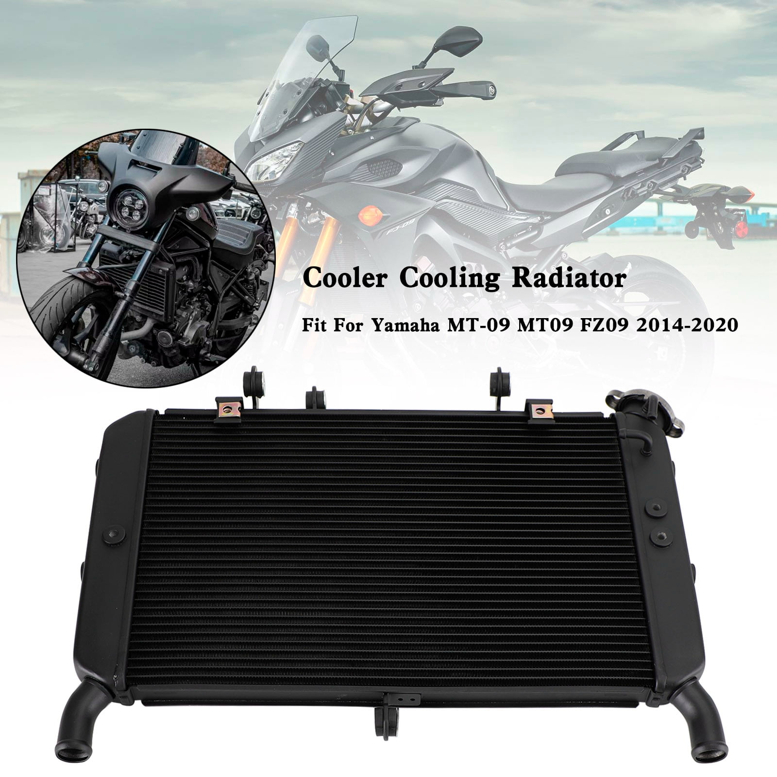 Radiator Cooler Cooling For Yamaha FZ09 MT09 MT-09 2014-20 TRACER 900 ...