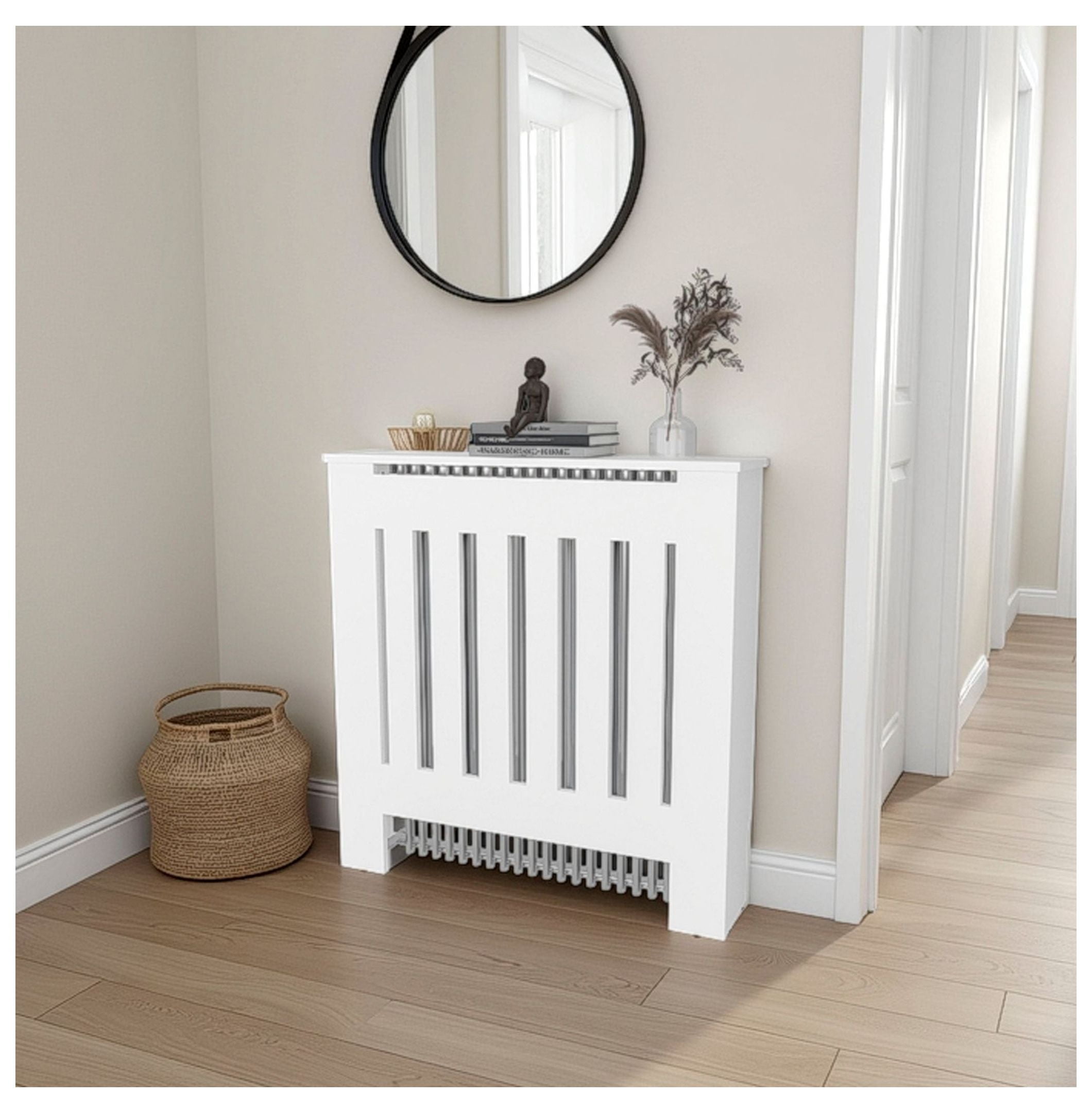 Radiator Cover Cabinet, 31 Inch Lagro Design with Shelf - Modern ...