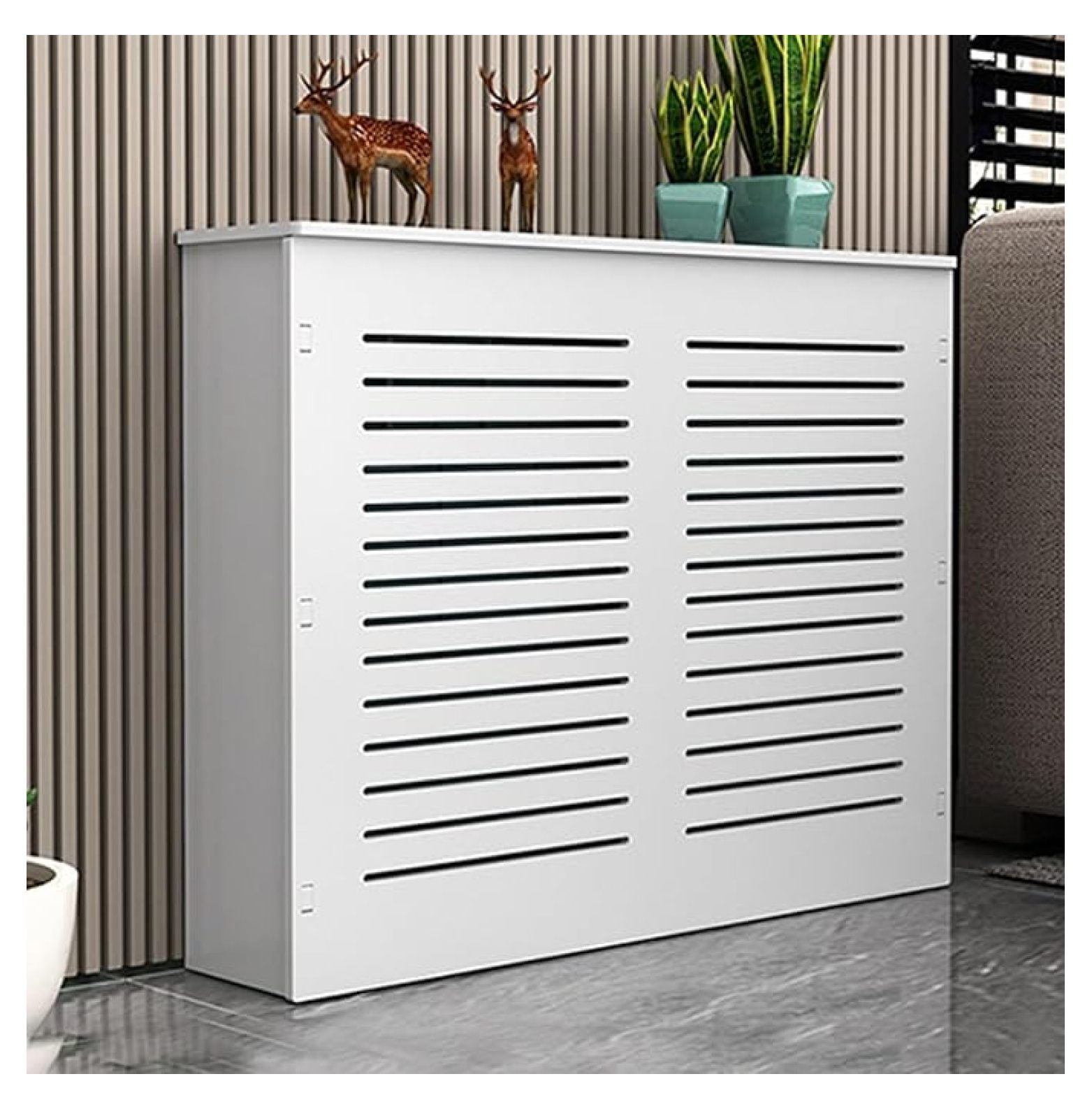 Radiator Cover Cabinet Shelf, Modern Style Radiator Cover, Slatted ...