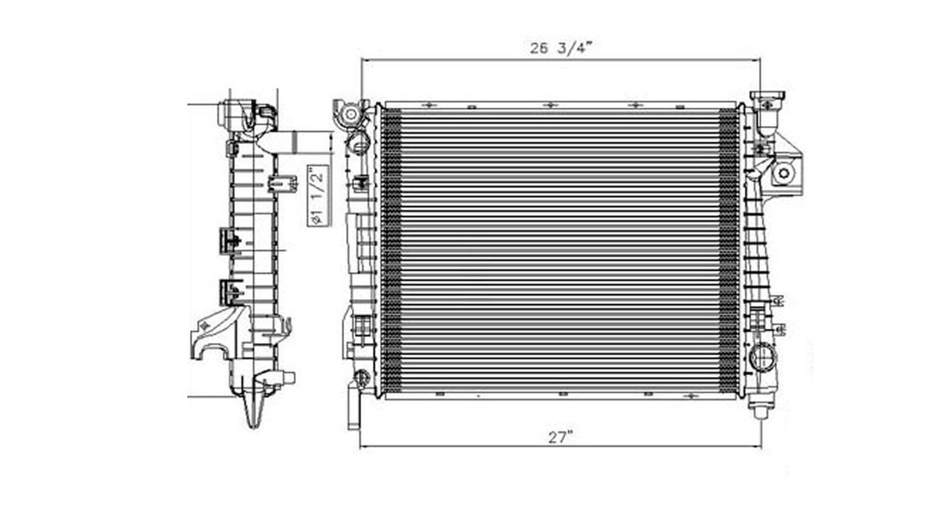 Radiator Fits select: 2003-2008 DODGE RAM 1500, 2003-2008 DODGE RAM ...
