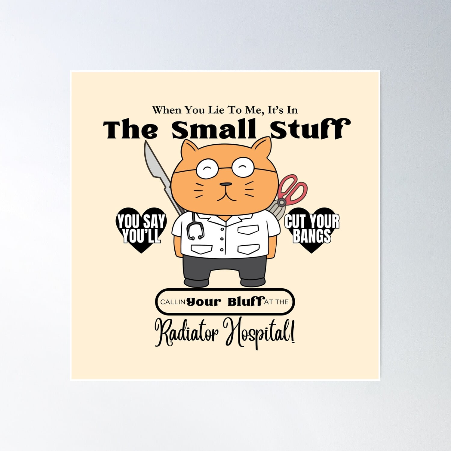 Radiator Hospital Poster Wall Art, Modern Wall Decor, 16x16 UNFRAMED ...