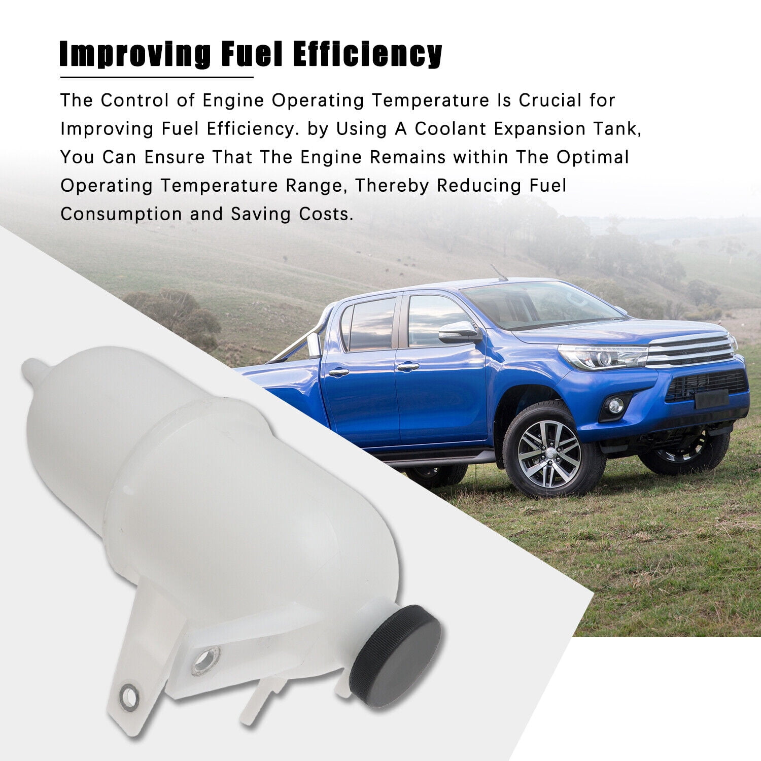 Radiator Overflow Bottle Coolant Tank Replace Fit for 2004-2015 Toyota ...