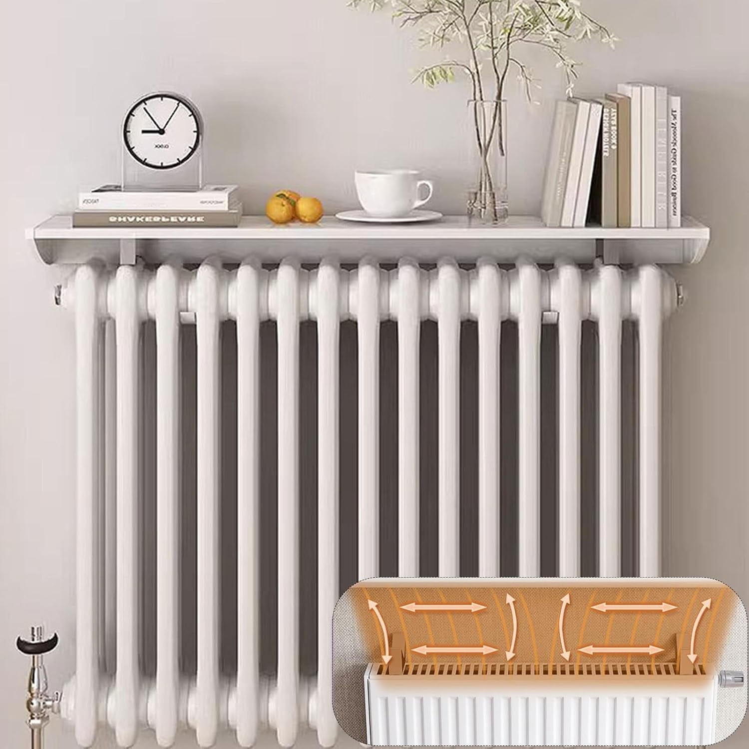 Radiator Shelf Cover Modern Lightweight Radiator Covers for Home Metal ...