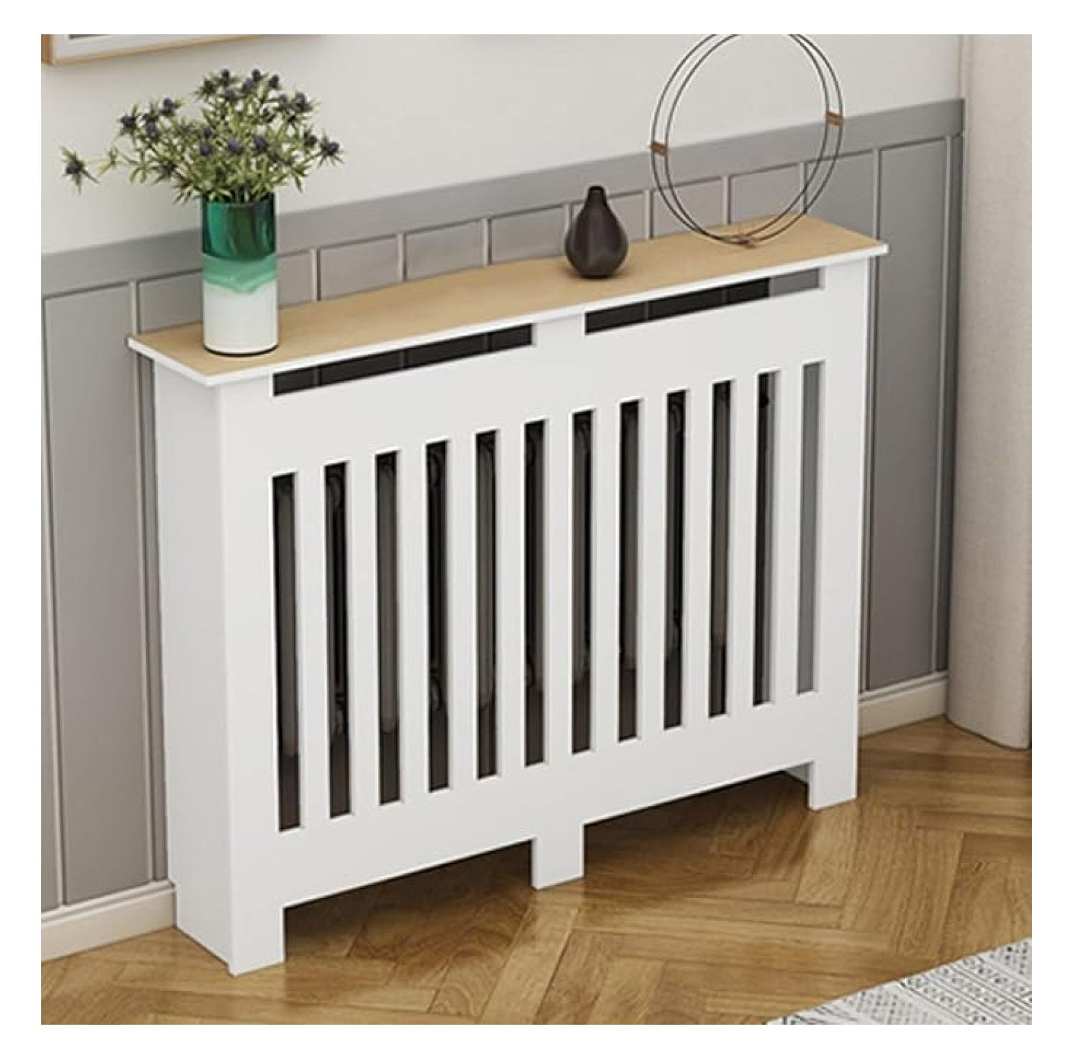 Radiator Shelf, Wood Plastic Panels Radiator Cover with Storage Table ...