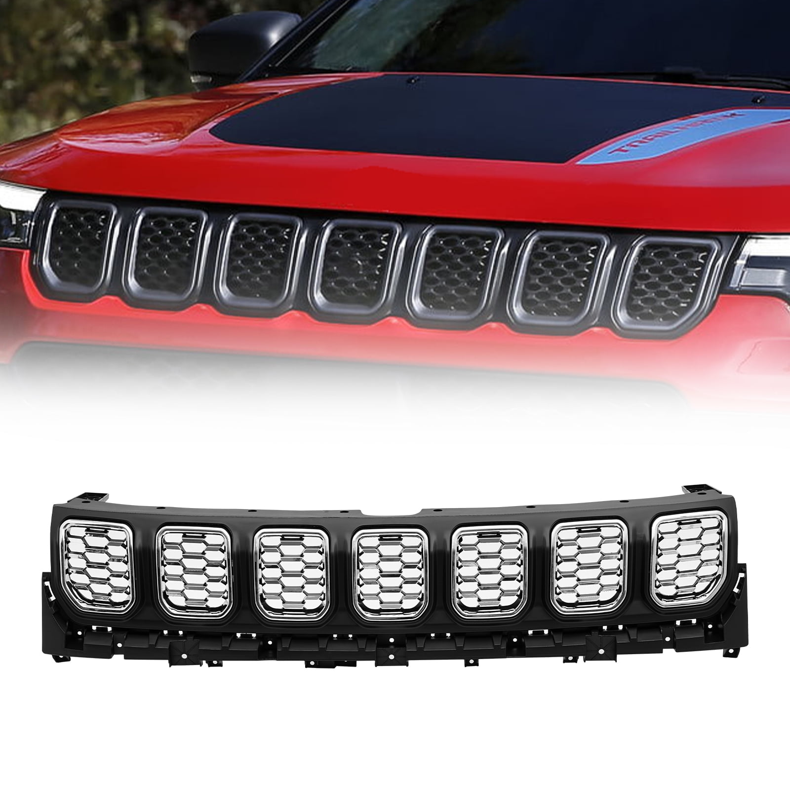 Radiator Shutter Grille for 2022-2023 Jeep Compass, OEM Part 68607803AA ...
