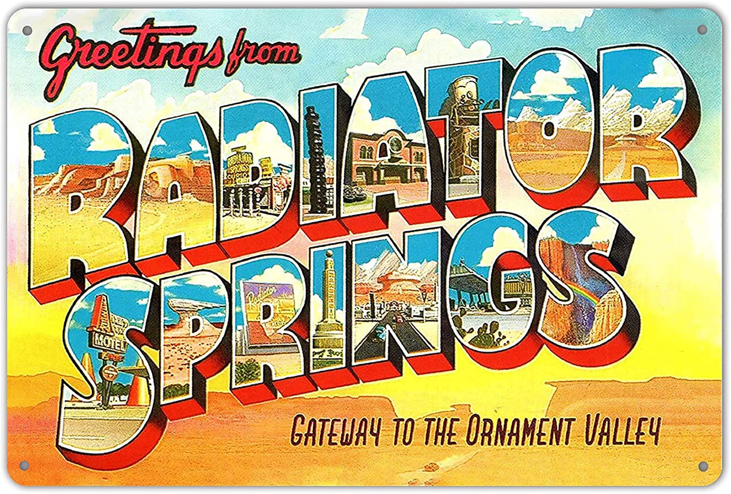 Radiator Springs Twine Metal Kitchen Cafe Pub Plaque 8x12 Inch Tin Sign ...