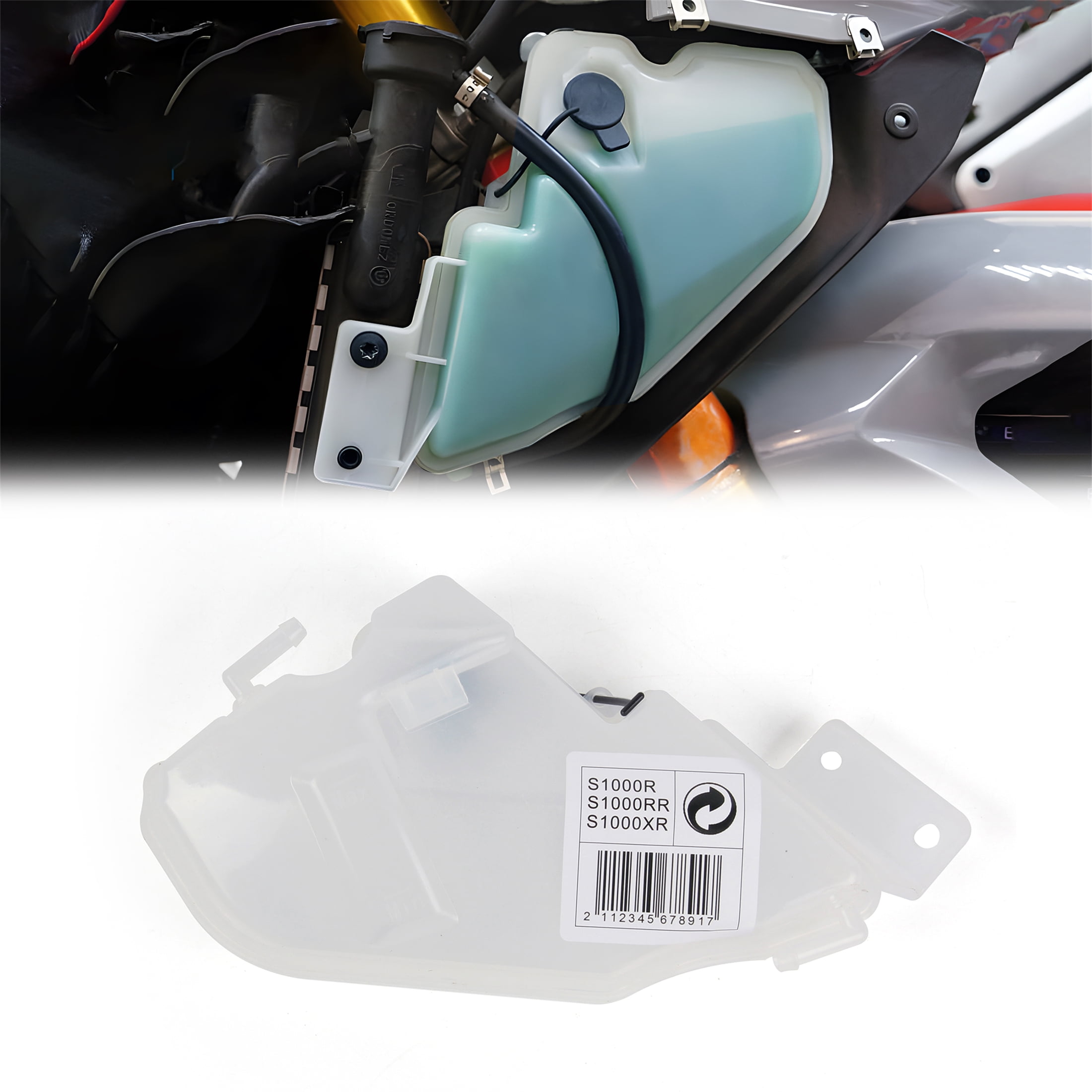 Radiator Water Coolant Reservoir Overflow Tank w/Cap Compatible with ...