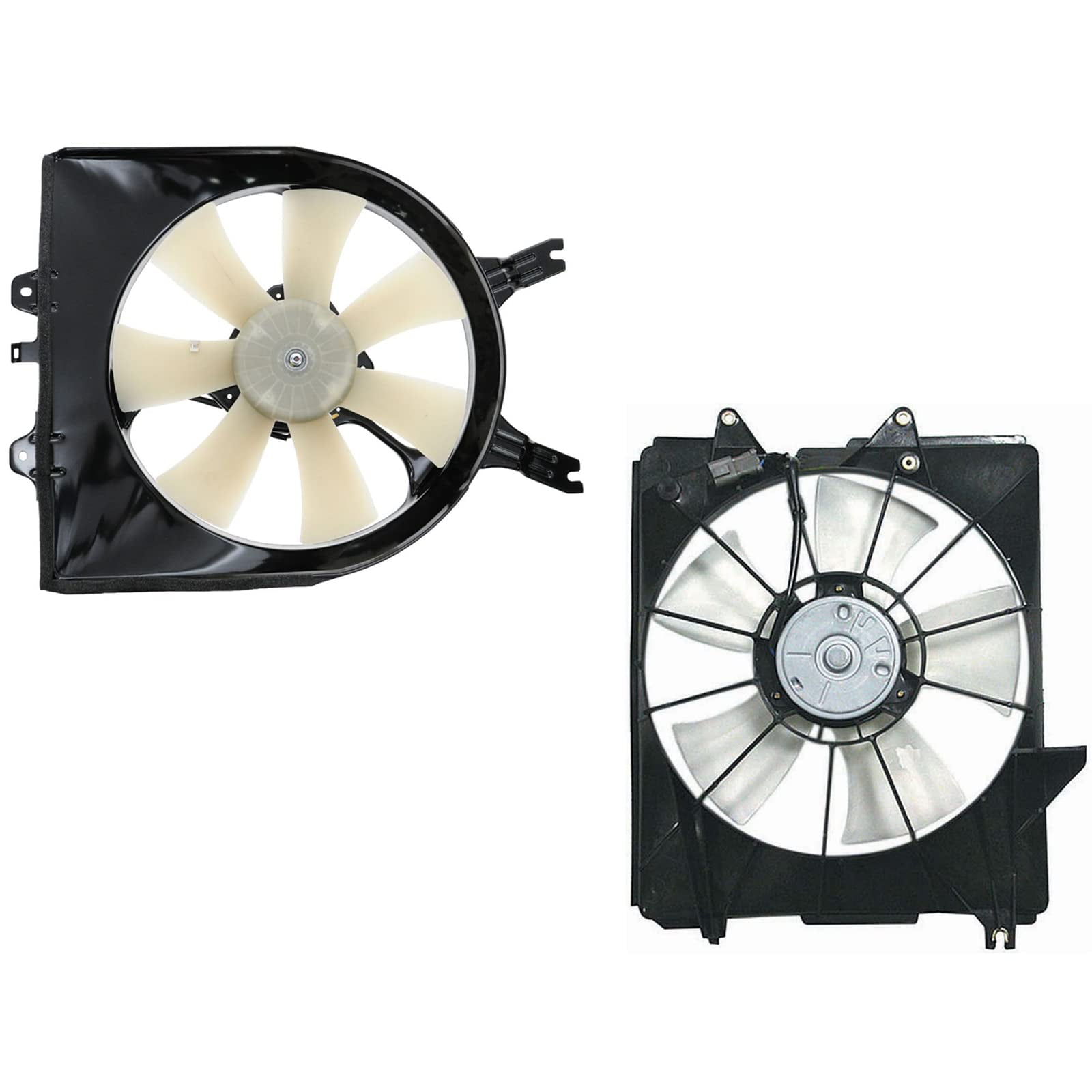 Radiator and AC Condenser Cooling Fan Kit Left Right Pair for 05-10 ...