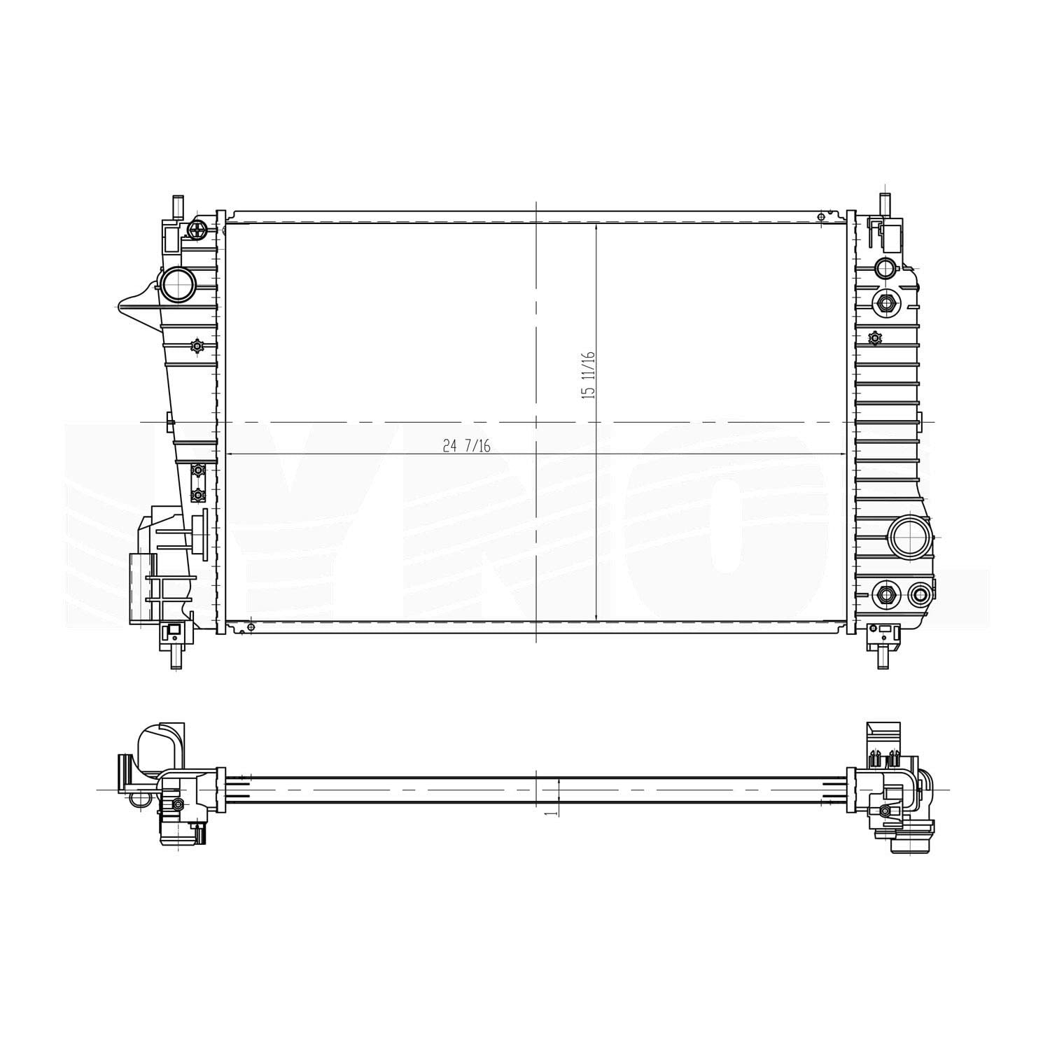 Radiator for 12-19 CHEVROLET SONIC LS/LT L4 1.4L - OE# 95316049 QL ...