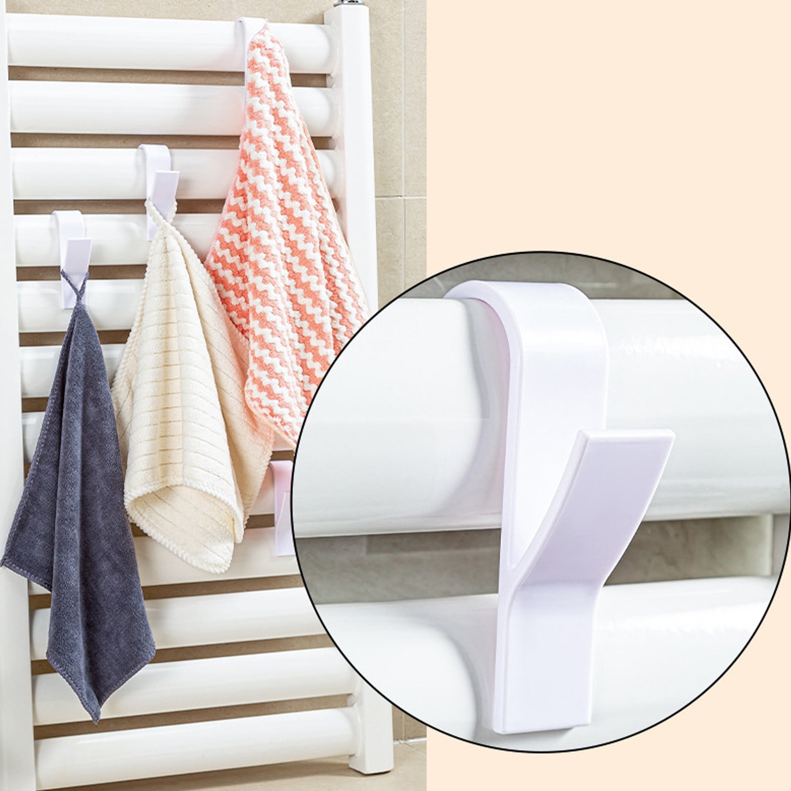 Radiator towel Hook, Bathroom Wall Mount Rack, Waterproof Metal Design, for Small Spaces ...