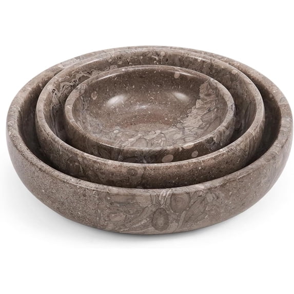 Radicaln Marble Bowls Set of 3 Handmade Small Plates and Bowls Sets for ...