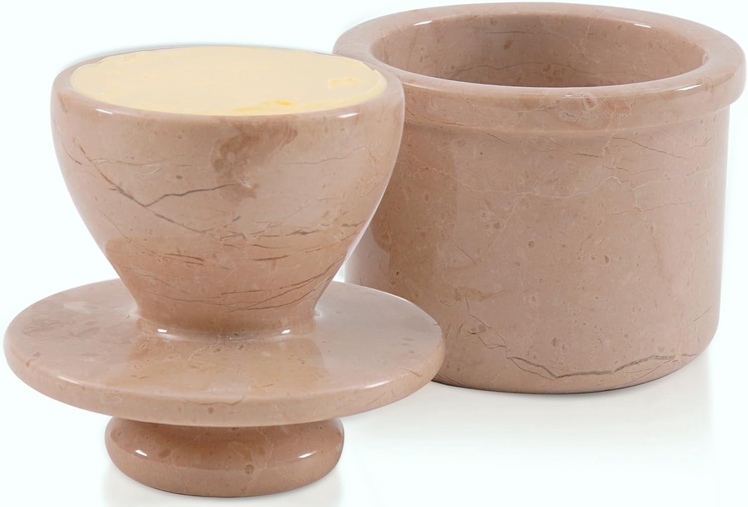 Radicaln Marble Butter Keeper 4.25" inch Verona Handmade French Butter ...