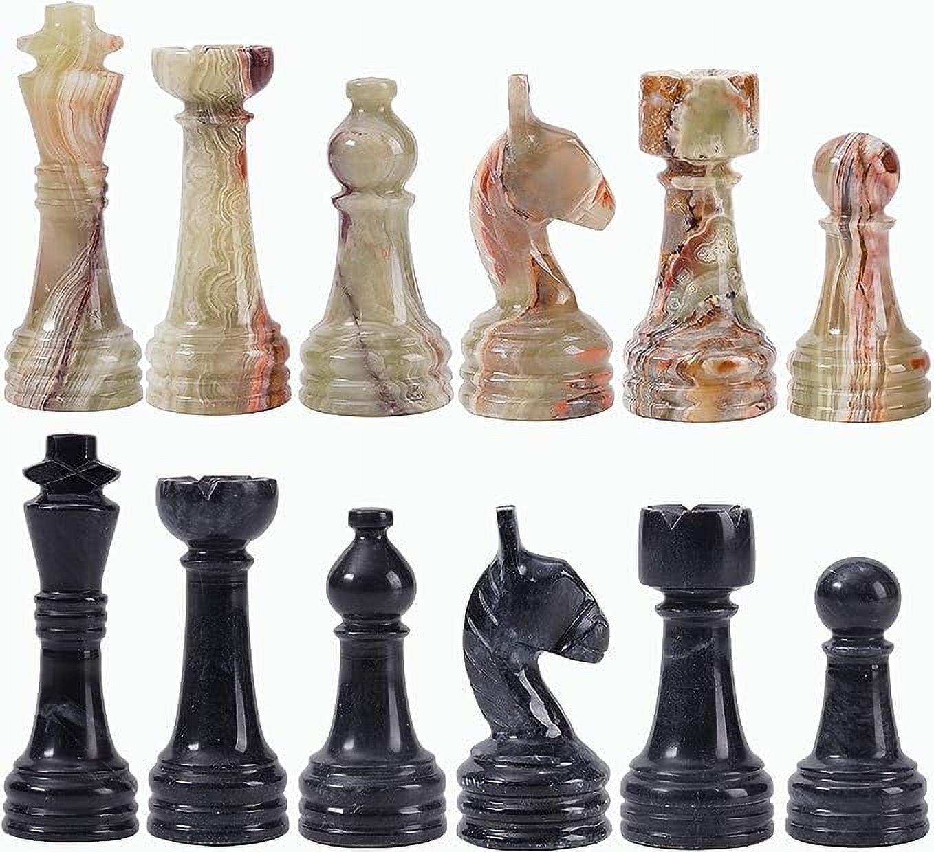 Radicaln Deluxe Large Exotic Marble Chess Set - 3.5 Inch King Figures ...