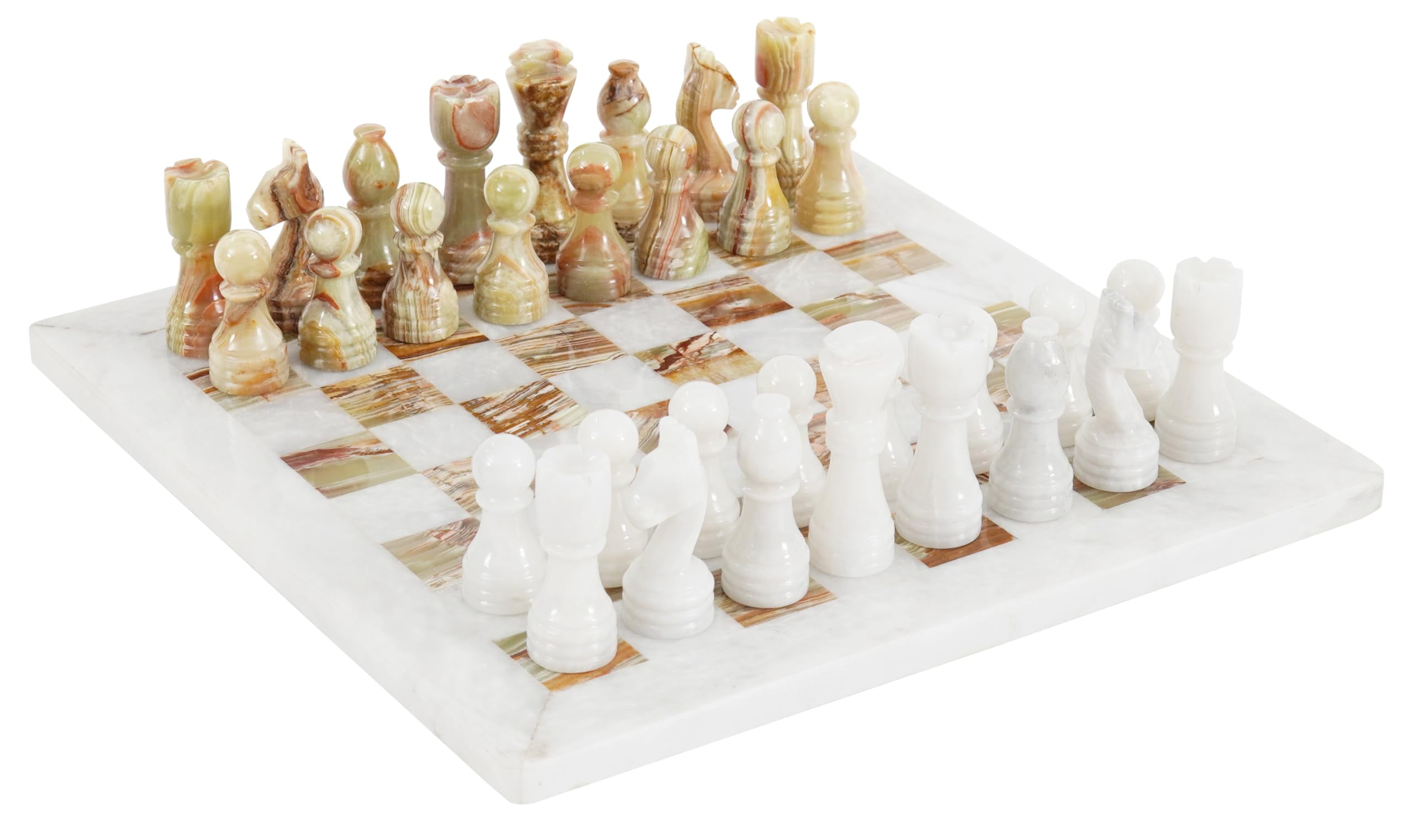 Radicaln Marble Chess Set MMF7 12'' Inches White and Green Onyx ...