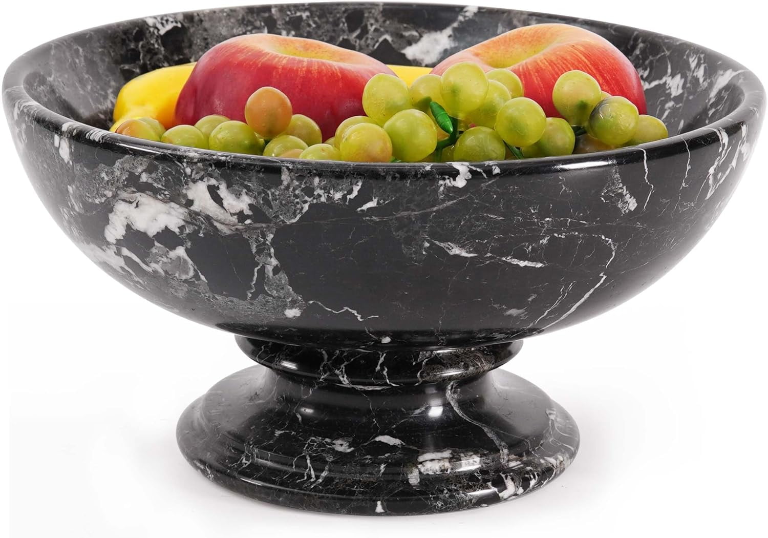 Free Shipping! Radicaln Marble Fruit Bowl Black 10'x5' Inch Handmade ...