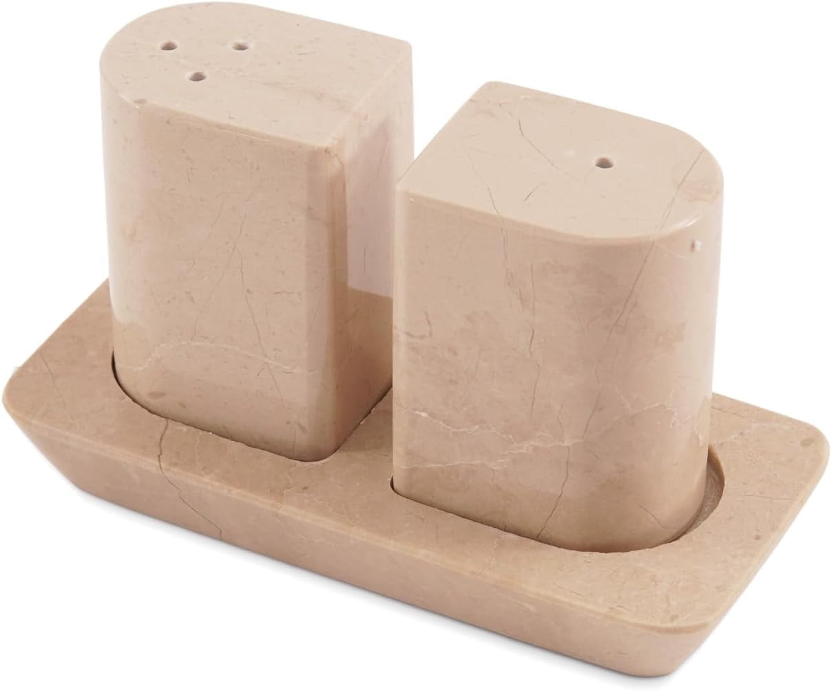 Radicaln Verona Marble Salt and Pepper Shaker Set with Tray – 2.5 ...