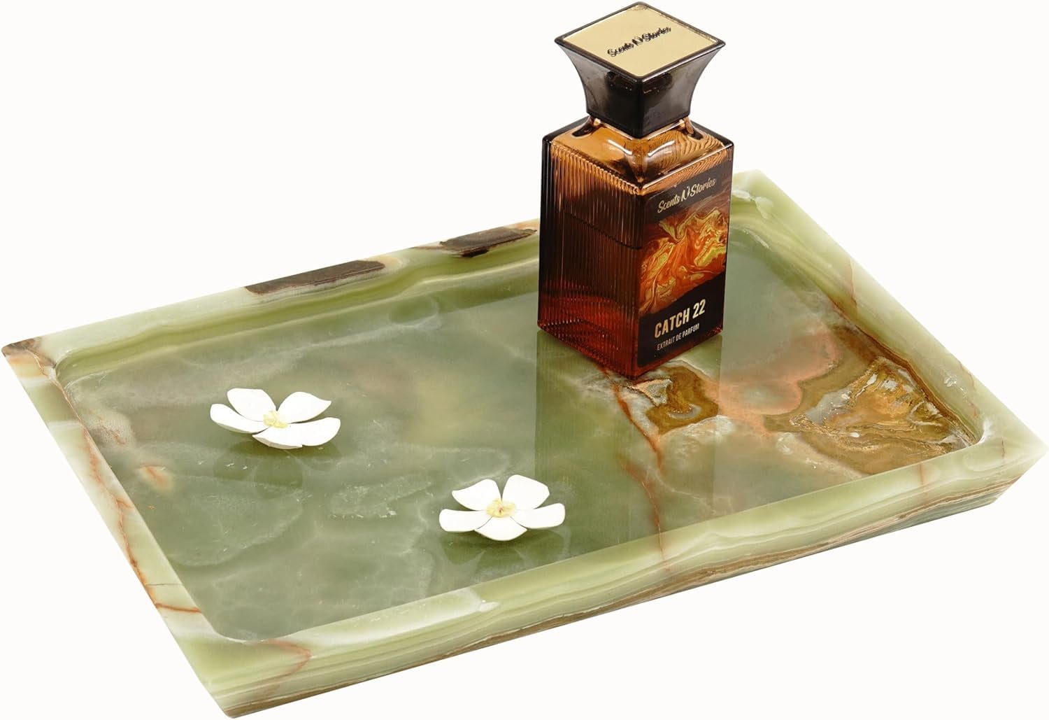 Radicaln Marble Serving Tray 12" Green Handmad Rectangle Tray -Serving ...